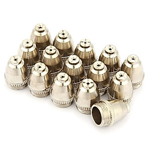 40pc Plasma Cutter Cutting Torch Kit,Electrode Nozzles Tip Accessory with 10 Ceramic Shield Cups,15 Electrodes and 15 Nozzles for SG55, AG60 Flashlight