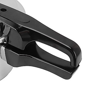 Qinlorgo Stainless Steel Pressure Cooker, Easy to 3L Food Grade Stainless Steel Pressure Cooker 18cm Bottom Reliable Performance for Gas Stove