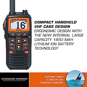 Standard Horizon HX210 Handheld VHF Radio,black