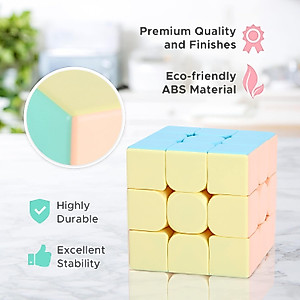 FOOZZILLA Speed Cube 3x3 for Kids and Adults – Productivity Cube with 6 Bright Colors – Fun and Entertaining – Develops Skills, Dexterity – Stimulates and Challenges Mind