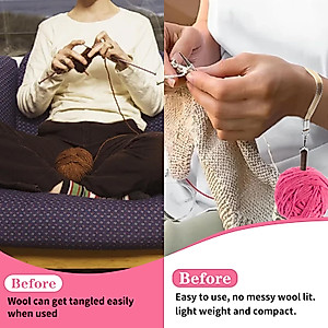 Tshiwort Yarn Holder for Crocheting, Wrist Yarn Holder with Wristband, Wooden Yarn Organizer Storage for Crochet, Yarn Spinner Knitting Supplies Crocheting Gift for Craft Lover