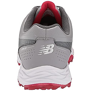 New Balance Men's Striker v2 Golf Shoe, Grey/Red, 9