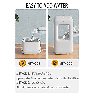 Cool Mist Humidifier Anti gravity Water Droplet Countercurrent Retard Pressure Anxiety 500ml Humidifier for Bedroom Easy to Clean Quiet Energy-Saving Automatic Shutdown Power-off Protection… (White)