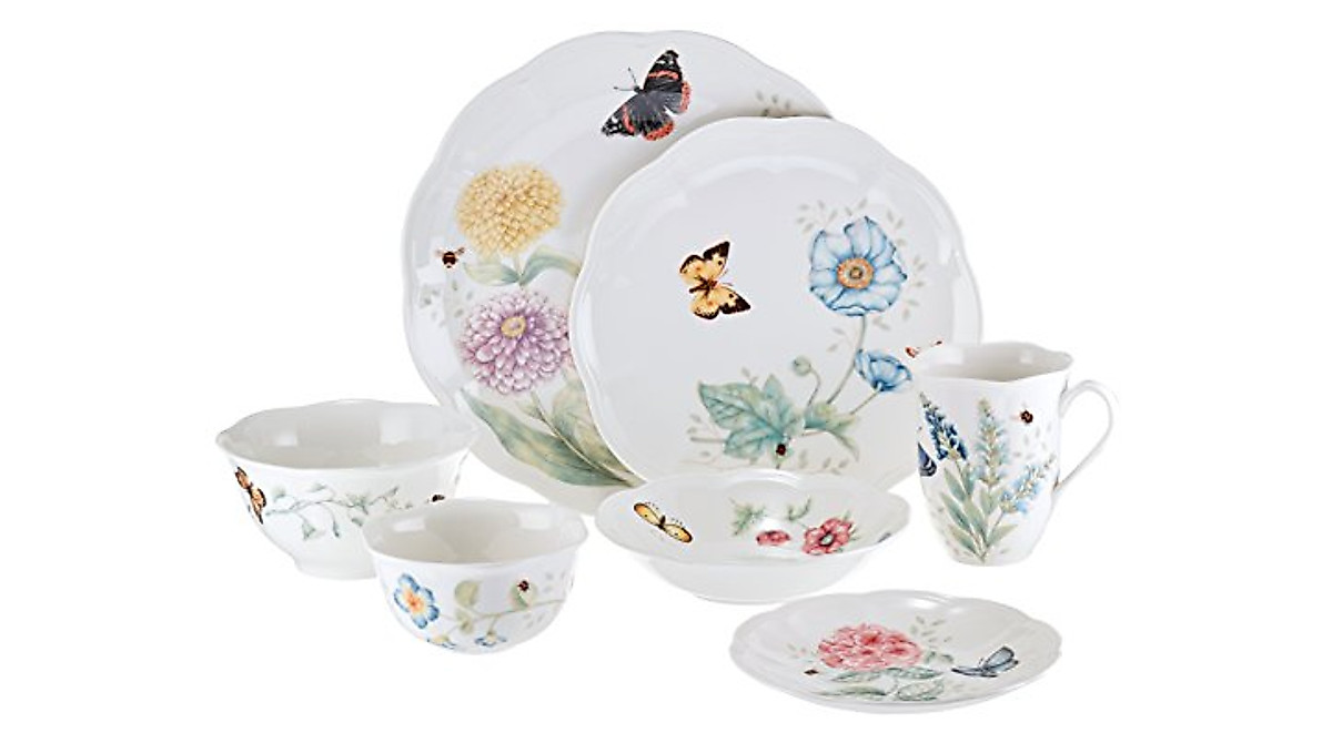 Lenox Butterfly Meadow 28-Piece Dinnerware Set - Vibrant Floral Design