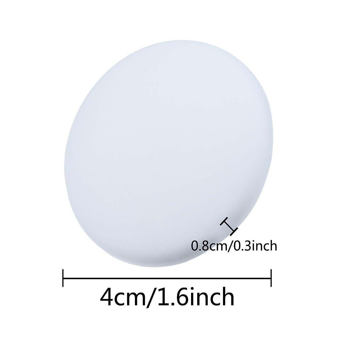 Outus 20 Pieces Door knob Wall Protectors Wall Guards Stoppers Door Handle Bumper Self Adhesive Round Rubber Stop, White