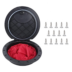 Tbest Kayak Deck Plate Kit 9 inch Hole Diameter Deck Hatch Waterproof Deck Plate Hatch Cover with Storage Bag ABS Plastic Access Cover Fishing Boat Accessory Kayak Hatch kajak lukendeckel