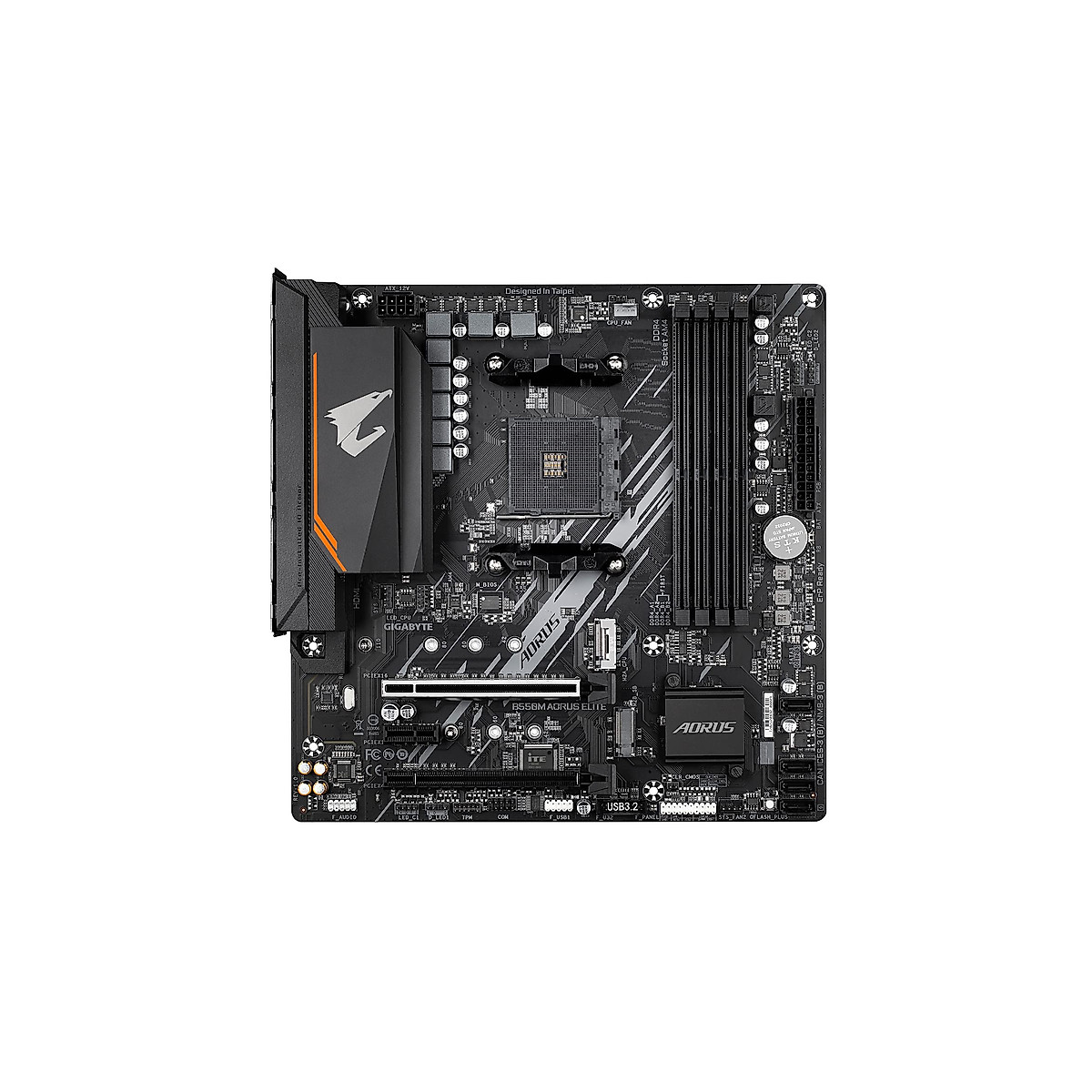 Gigabyte GIGABYTE B550M AORUS Elite (AM4/ AMD/ B550/ Micro-ATX/ DDR4/ Dual M.2/ PCIe 4.0/ Realtek GbE LAN/Gaming Motherboard)