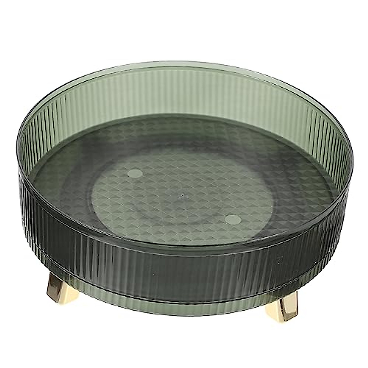 FRCOLOR 2pcs Rotating Storage Tray Skincare Holder Cosmetics Holder Tray Turning Desktop Organizer Makeup Carousel Rotating Kitchen Spice Rack High Capacity to Rotate The pet Brush Holder