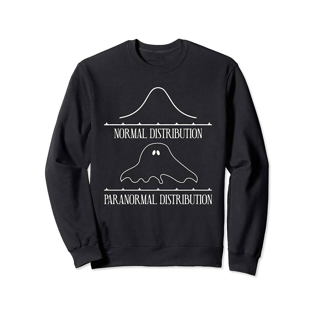 Normal and Paranormal Distribution - Math Graph Ghost Sweatshirt