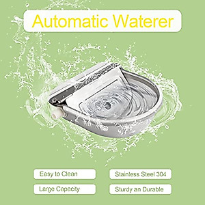 Automatic Waterer Bowl Stainless Steel Drinking Water Bowl Dispenser with Float Valve for Horse Cattle Goat Sheep Dog