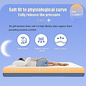 12 Inches Cooling-Gel Memory Foam Mattress Medium Firm Feel Memory Foam Mattress Bed in a Box CertiPUR-US Certified,Full
