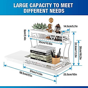 UINOFLE Under Sink Organizers and Storage, Pull Out Cabinet Organizer 2 Tier Slide Out Sliding Shelf Under Cabinet Storage Multi-Purpose Under Sink Organizer for Bathroom Kitchen (White)
