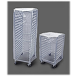 New Star Foodservice 36565 Commercial-Grade Sheet Pan/Bun Pan Rack Cover, Plastic, 20-Tier, 28" L x 23" W x 61" H, Clear