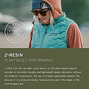 Zeal Optics Capitol | Plant-Based Polarized Sunglasses for Men & Women - Matte Black/Polarized Dark Grey Lens
