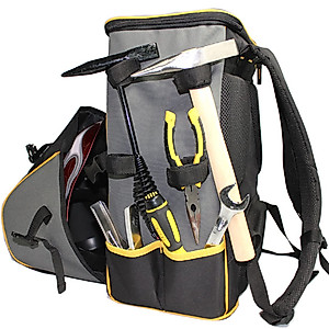 MELOTOUGH Welding Tool Backpack Welder Backpack Extreme Gear Pack with Helmet Catch