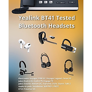 GTW Bundle Yealink BT41 USB Bluetooth Dongle Yealink IP Phones T27G, T29G, T46G, T48G, T41S, T42S, T46S, T48S, T53, Global Teck Microfiber Cloth Included