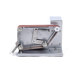 Belt Sanding Grinder Machine 795 Motor Model Mini Belt Sander Knife Sharpener Electric Sanding Belt Machine Mini Belt Sander Polisher 4500~9000rpm for Woodworking, Metal Working, Knife Making