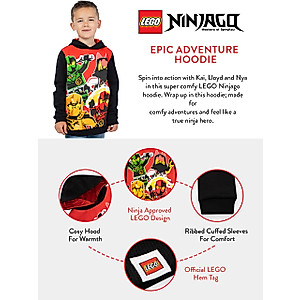 Lego Ninjago Boys' Lego Ninjago Hoodie Size 8 Multicolored