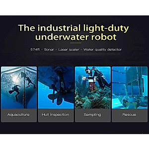 200M Underwater Drone ROV Robot with 4K UHD Action Camera Remote Control Shooting Under Water Camera Unmanned Submarine for Diving Fishing (150m)