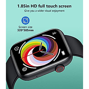 Smart Watch for Men Women with Bluetooth Call Answer/Dail,1.85'' HD Full Touch Screen Fitness Tracker, Smartwatch with Heart Rate Blood Oxygen Blood Pressure Sleep Monitor for Android and iPhone