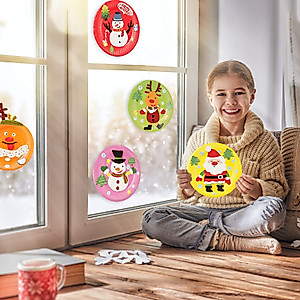 MALLMALL6 9Pcs Christmas Paper Plate Art Kits for Kids Theme Educational DIY Craft Card Parent-Child Activity Early Learning Art Project Classroom Party Supplies for Preschool Toddler Boys Girls