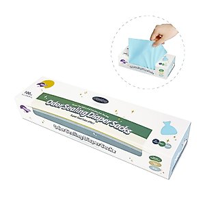 Deefre Odor Sealing Disposable Diaper Bags, 120 Count, Blue, Large Capacity, Unscented Diaper Trash Bags, Safety, Multiple Specifications, Wide Application, Easy to Use
