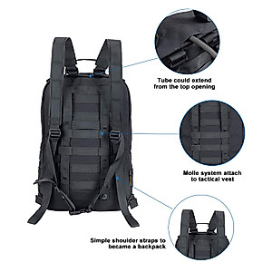 EXCELLENT ELITE SPANKER Outdoor Hydration Backpack Bundle Packs Water Bladder Carrier for 3L Water Bladder(Black)