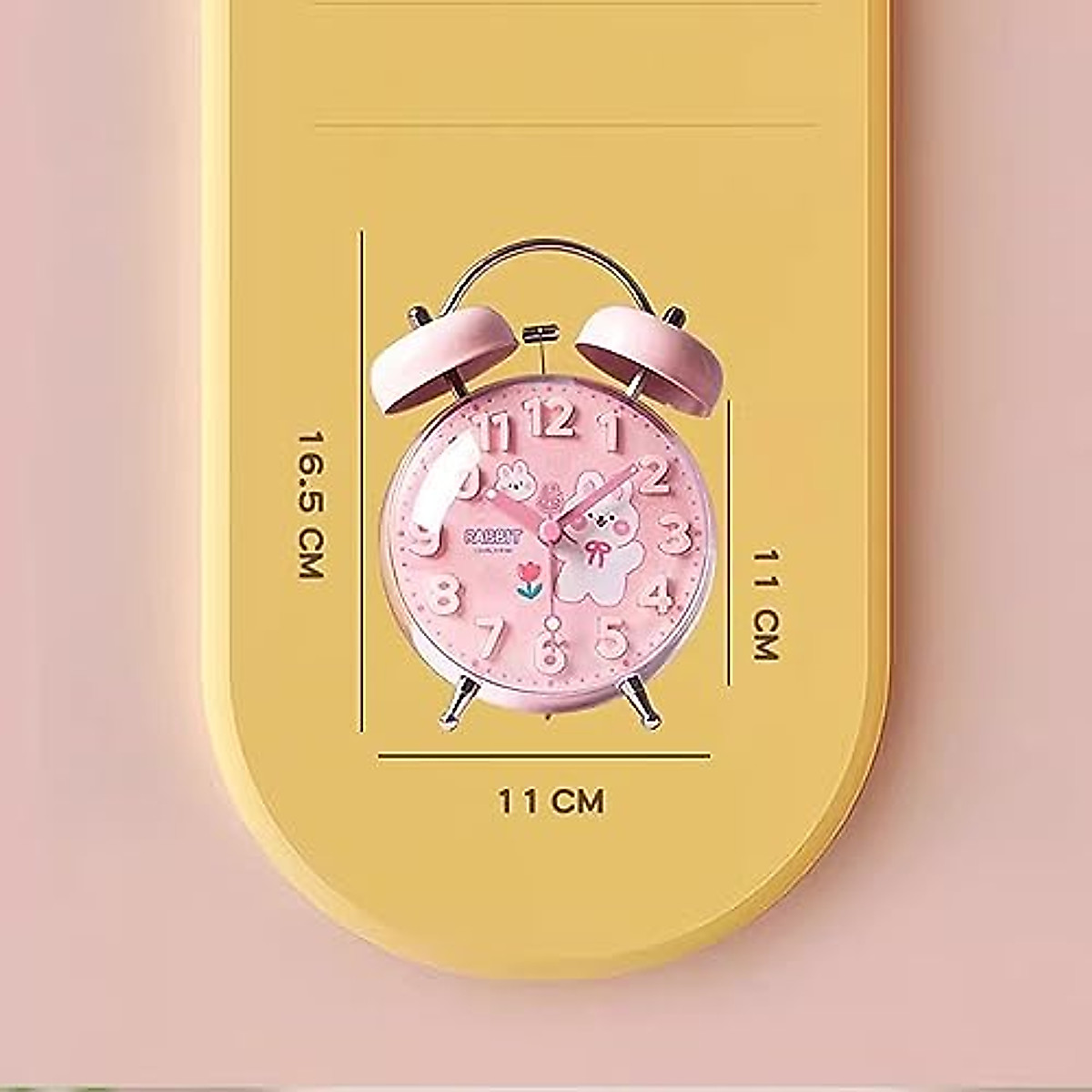 HEGZA Analog Alarm Clock Loud Alarm Clock for Bedrooms, Analog Alarm Clock, Small Alarm Clock, Cute Design for Kids, Battary Operation, 4 inch Kids Alarm Clocks (Color : B)