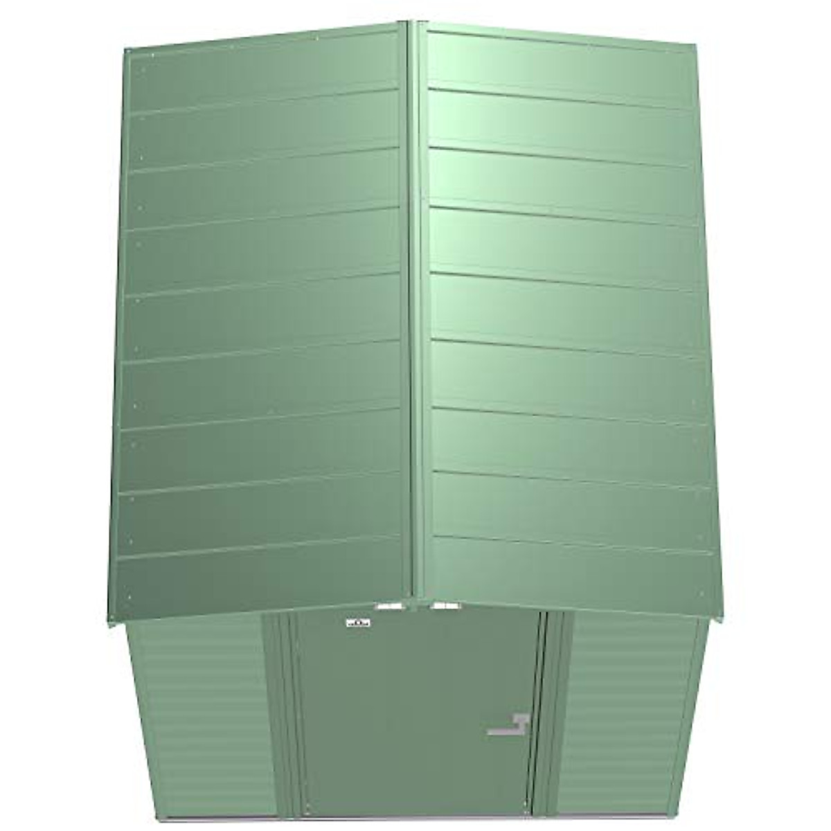 Arrow Select 6' x 7' Outdoor Lockable Steel Storage Shed Building, Sage Green