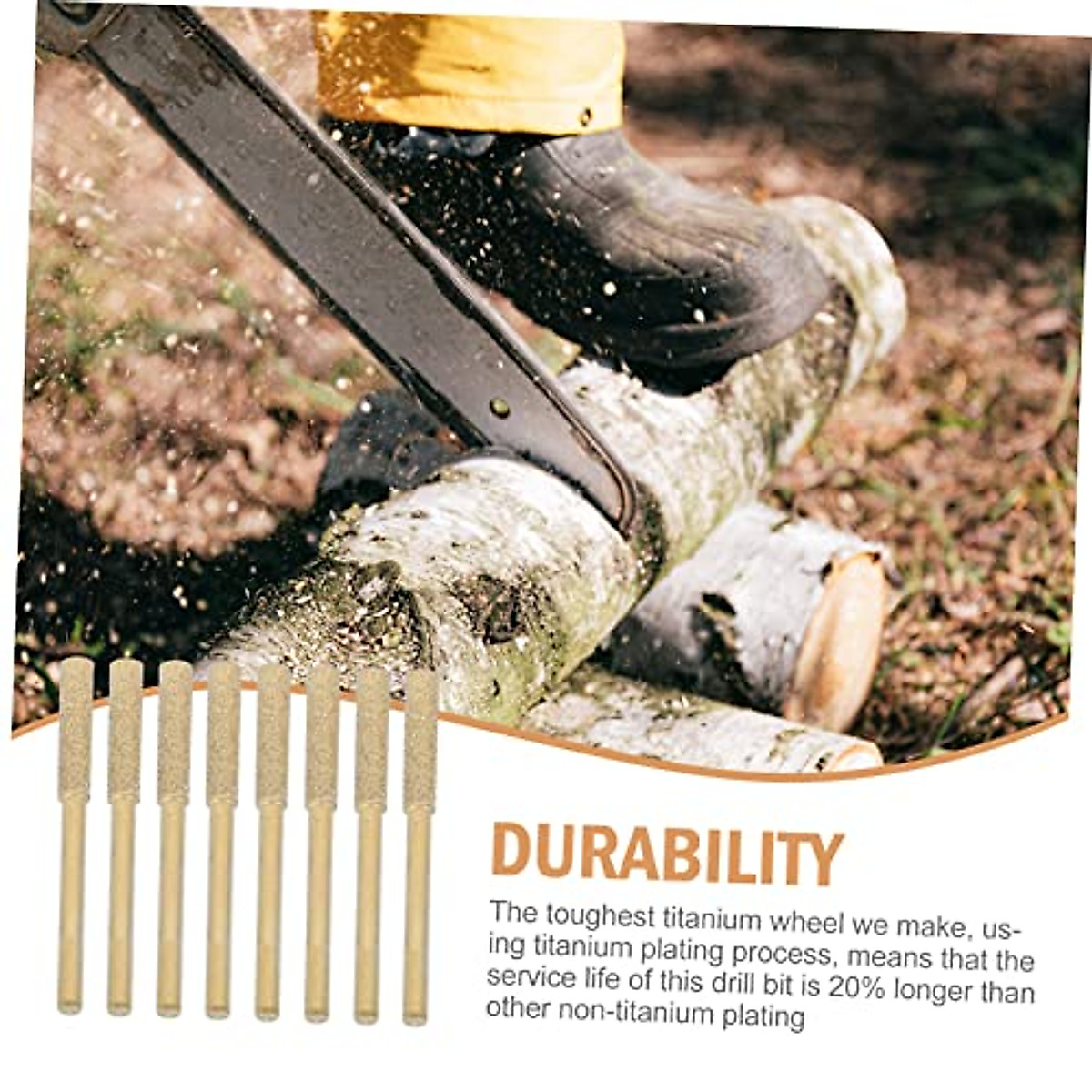 Angoily 8 Pcs Chainsaw File Deburring Tool Electric Sharpener Chain Tool Burr Grinding Burr Grinding File Home Sharpener Practical Diamond Chainsaw Sharpener Diamond Sharpening Wheel Pack