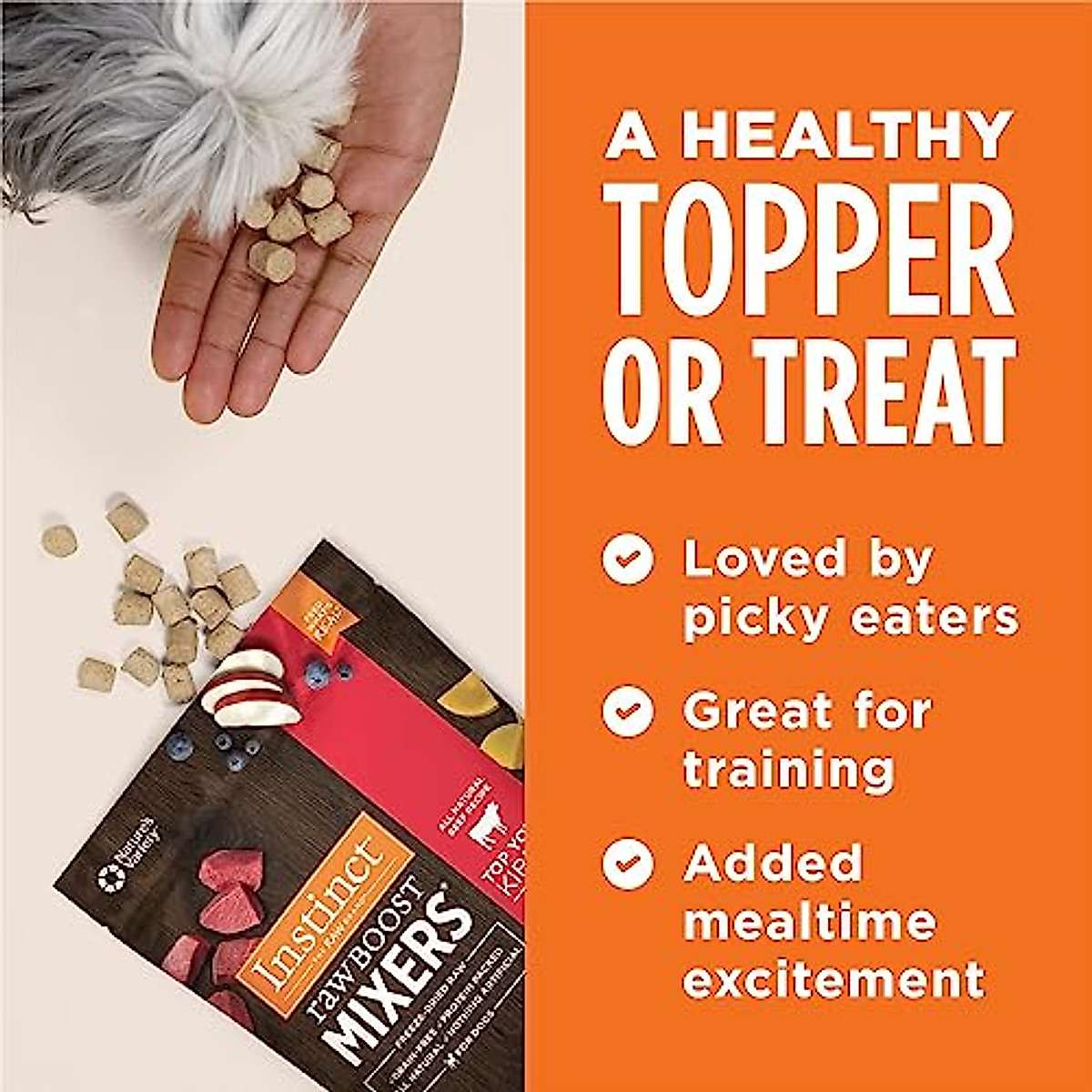 Instinct Raw Boost Mixers Freeze Dried Raw Dog Food Topper, Grain Free