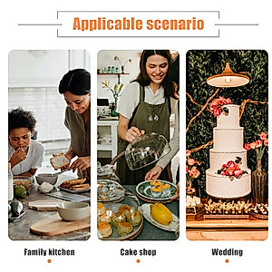 Ipetboom 1 Set Ceramic Cake Pan Food to Rotate Ceramics Dome White