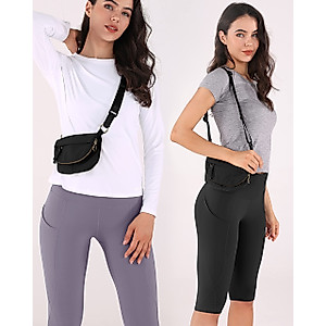 ODODOS 1.2L Mini Crossbody Bag with Adjustable Strap Festival Bag Fanny Pack for Outdoor, Workout, Travel, and Casual, Black