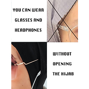 VeilWear Instant hijab for headphones and glasses, Sport head scarf, ready to wear muslim accessories for women (White1)
