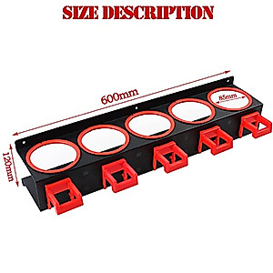 Takuoo Spray Bottle Storage Rack, Spray Bottle Organizer, Spray Bottle Hook, Auto Cleaning Detailing Tools Hanger, Spray Bottle Hook for Wall Mounted, Bottle Hanger with 5 Holes And 7 Hooks