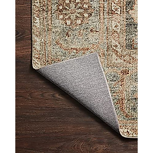 Loloi II Margot Collection MAT-03 Ocean/Spice, Traditional 7'-6" x 9'-6" Area Rug