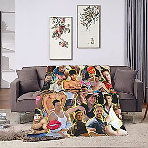 Blanket Mark Wahlberg Soft and Comfortable Warm Fleece Blanket for Sofa,Office Bed car Camp Couch Cozy Plush Throw Blankets Beach Blankets