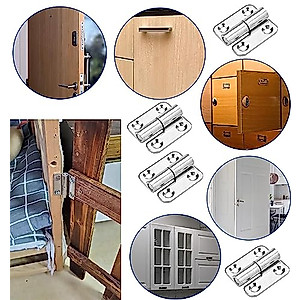 1.5Inch Lift Off Hinge, 6 Pieces Small Door Hinges Stainless Steel Folding Butt Hinges, 304 Stainless Steel Detachable Door Small Lift-Off Hinges (Left, 6PCS)