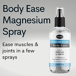 ShiKai Magnesium Body Ease Spray (3.75 fl oz) | Topical Spray to Ease Muscles & Joints | Provides Benefits of Magnesium | Refresh & Relax Muscles & Joints | Fragrance Free