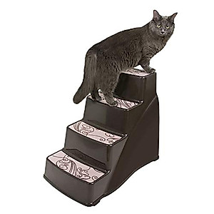 Petmate Lightweight Pet Steps Elevated Non-Slip Steps Chocolate Brown One Size Fits Most