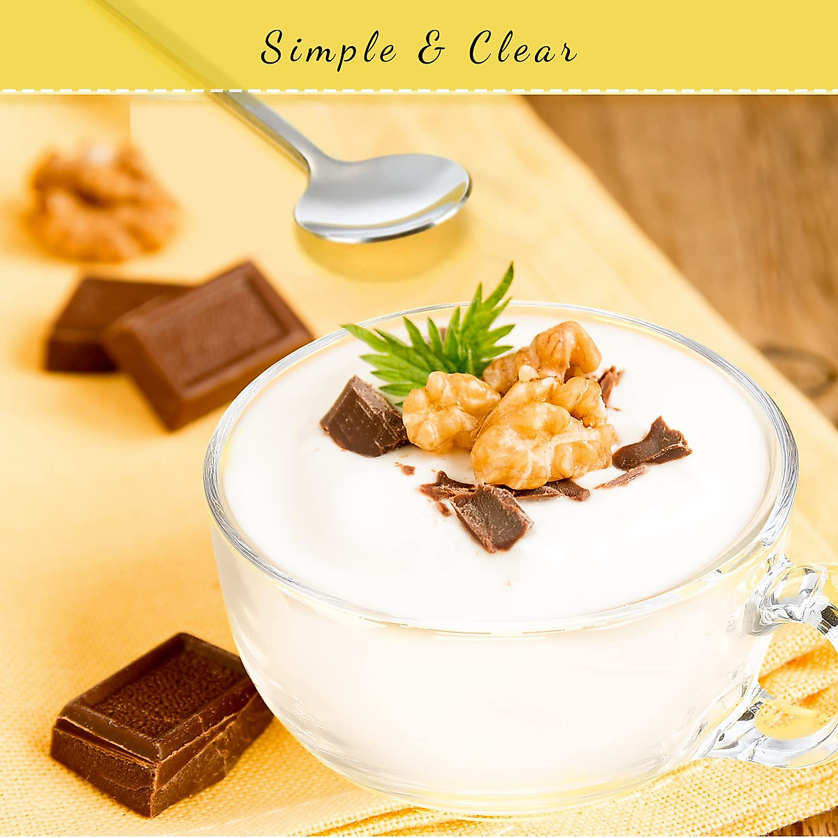 Didaey Set of 4 Glass Cereal Bowls Microwave Safe Glass Soup Bowls with Handle and Spoon Clear Oatmeal Bowl Mixing Ramen Pot Glass Coffee Mugs with Lids Milk Breakfast Bowls for Yogurt 20 Oz/ 600 ml