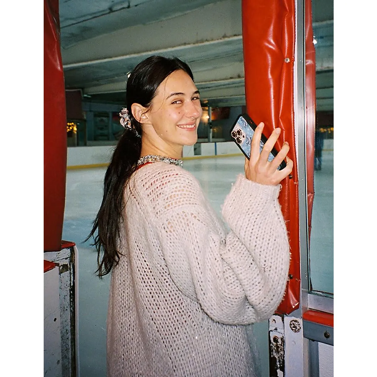 Wildflower Cases - Ice Skates Case, Compatible with Apple iPhone 14 Pro | Blue, Coquette, White, Bows, Trendy, Gift - Protective Black Bumper, 4ft Drop Test Certified, Women Owned Small Business