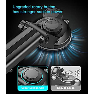 Phone Mount for Car,【Upgraded Stepless Adjustment Suction Cup】 Car Phone Holder Mount Dashboard Windshield Vent Universal Cell Phone Holder Mount for All Smartphones