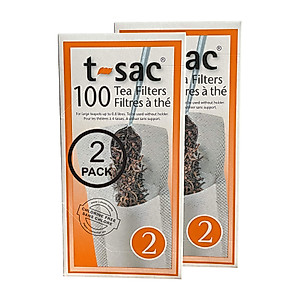 Modern Tea Filter Bags, Disposable Tea Infuser, Size 2, Set of 200 Filters - 2 Boxes - Heat Sealable, Natural, Easy to Use Anywhere, No Cleanup – Perfect for Teas, Coffee & Herbs - from Magic Teafit
