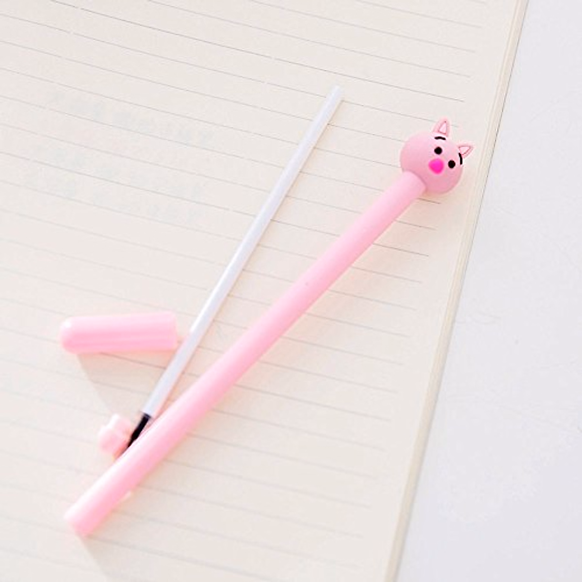 GOOTRADES 8 Pack Cute Pig Writing Gel Ink Pen for Office School Student,0.38 mm Tip