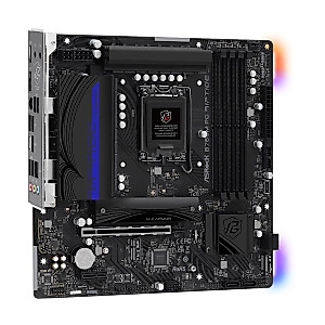 ASRock B760M PG Riptide Intel 12th & 13th Generation CPU (LGA1700) B760 Chipset, DDR5 Micro ATX Motherboard