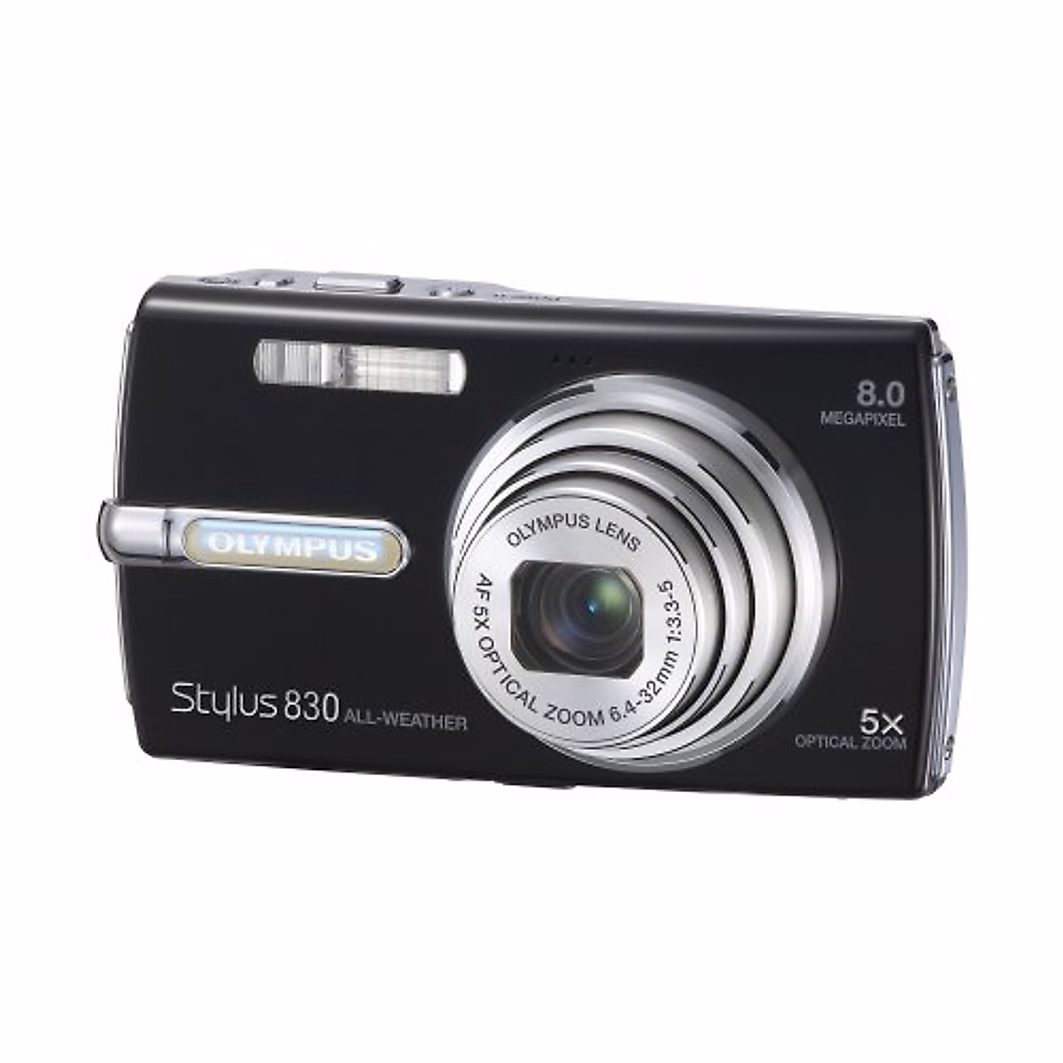 Olympus Stylus 830 8MP Digital Camera with Dual Image Stabilized 5x Optical Zoom (Black)