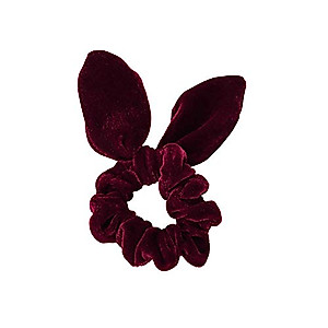 Simnice 25 Pack Hair Scrunchies Rabbit Bunny Ear Bow Bowknot Scrunchies Velvet Scrunchy Bobbles Elastic Hair Ties Bands Ponytail Holder