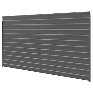 Arrow 29' x 9' One-Sided Carport Enclosure Wall Kit for 7' or 9' Carports, Heavy-Duty Galvanized Steel Carport Enclosure Panel, 1 Wall, Charcoal
