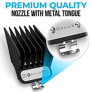 Professional set of 10 semi-metal black clipper guards, compatible with most Wahl clippers and ranging from 1/16" to 1",